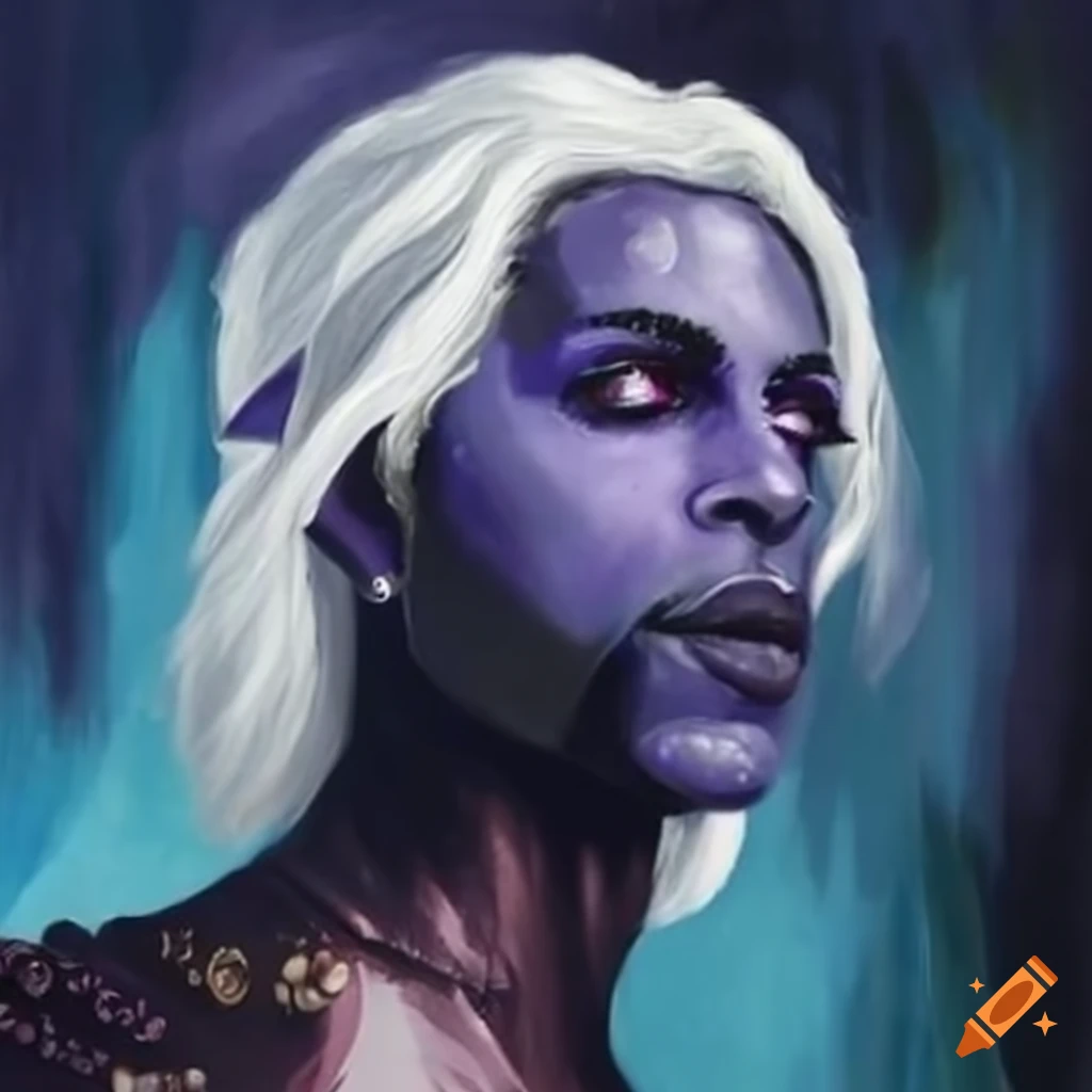 Prince as a drow fantasy artwork on Craiyon