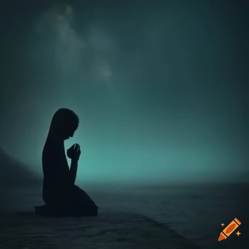 Artistic representation of struggle between depression and reality on ...