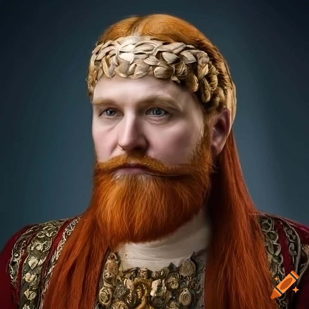 Portrait of a slavic leader from the 8th century on Craiyon