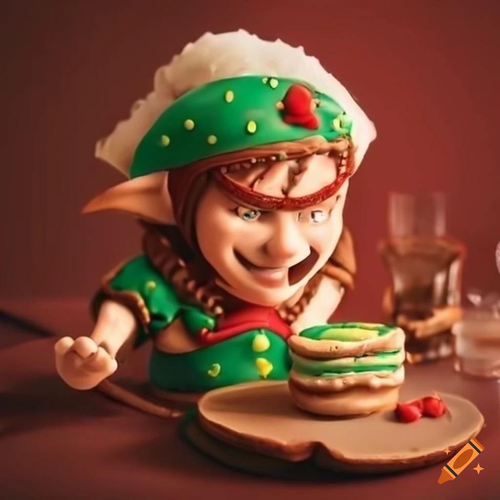 Elf warrior baking cookies and cakes