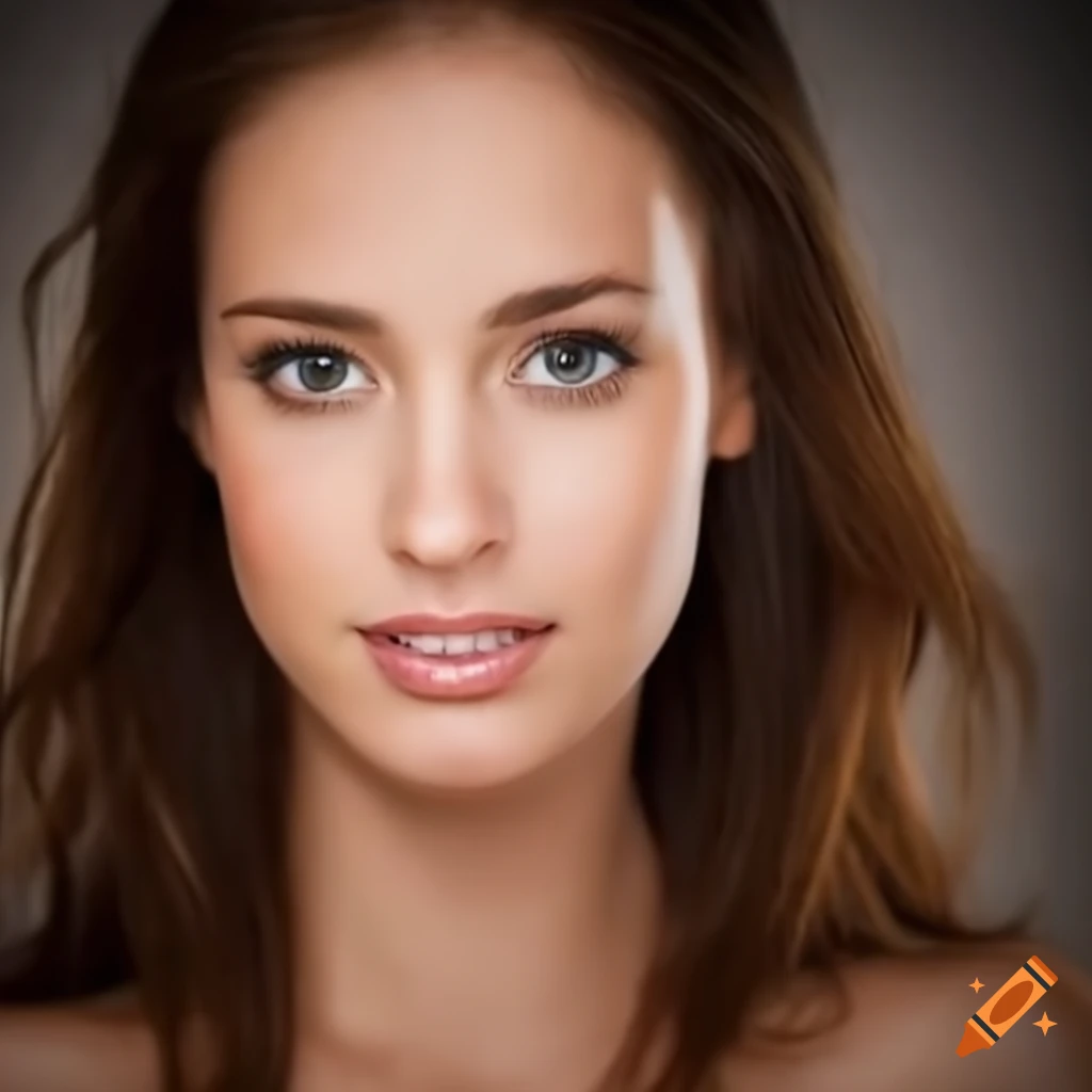 Beautiful young woman with a high resolution portrait on Craiyon
