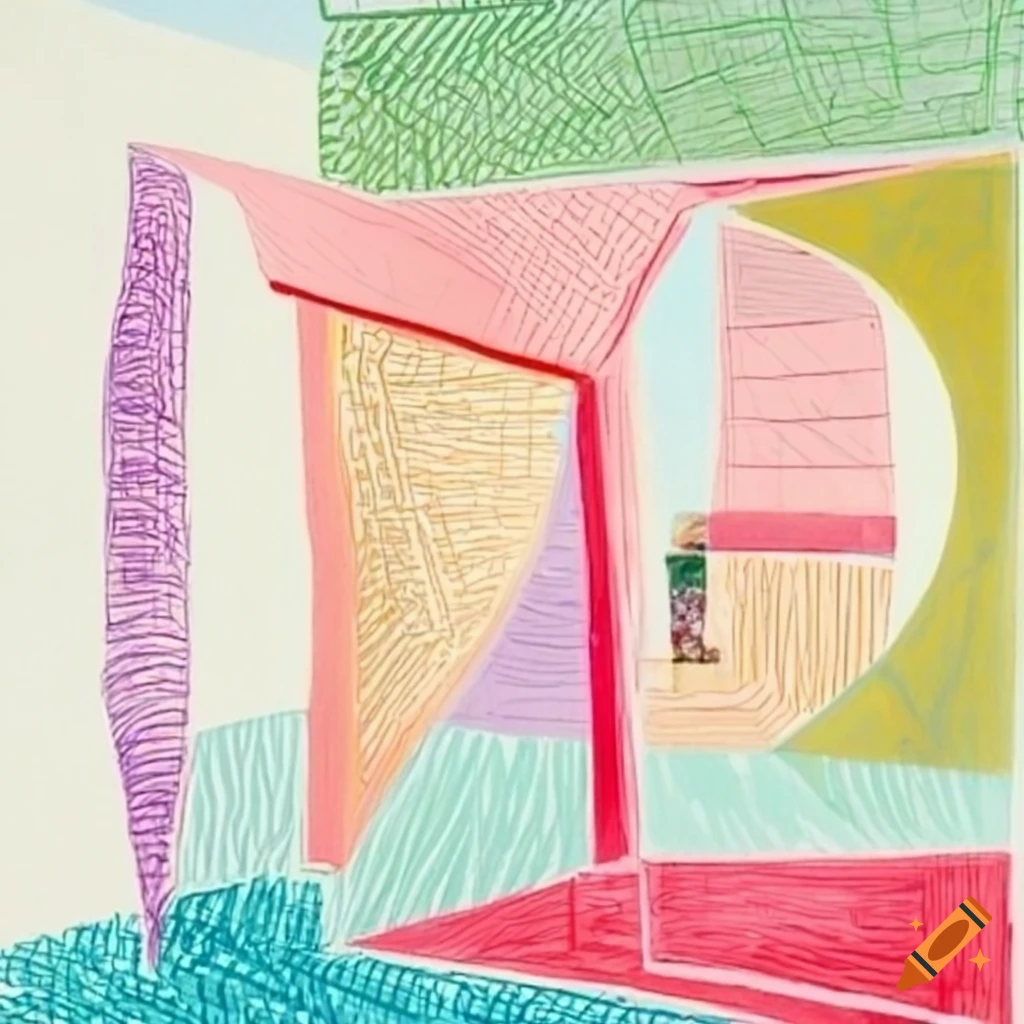 Special-shaped spatial structure with a caller and david hockney on Craiyon Special-shaped spatial structure with a caller and david hockney on Craiyon