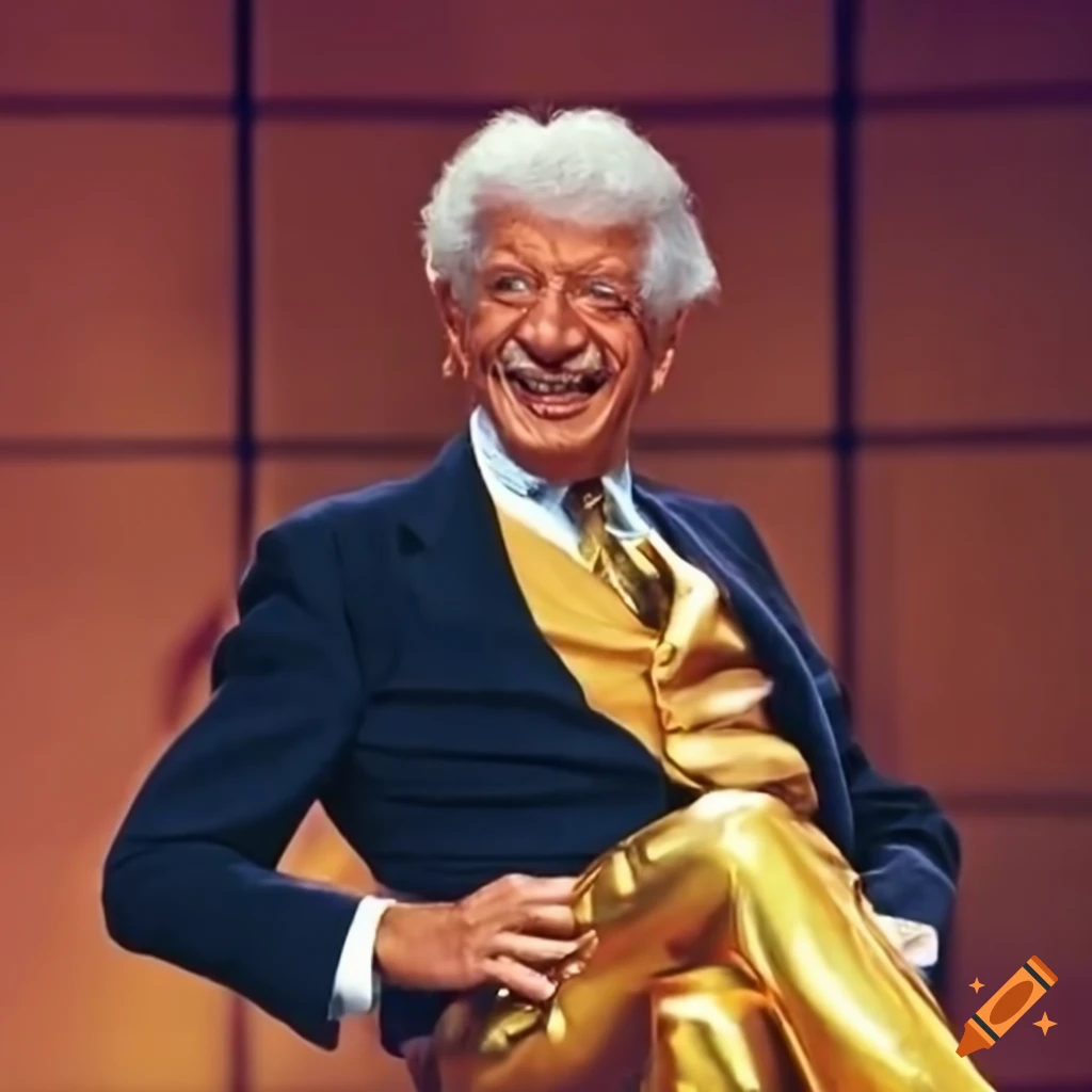 Rudi carrell entertaining the audience on Craiyon