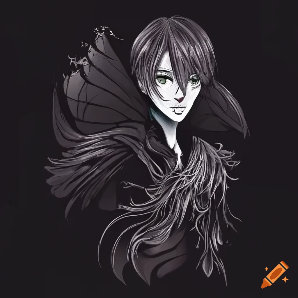 Image of a male trickster fairy in dark fantasy style