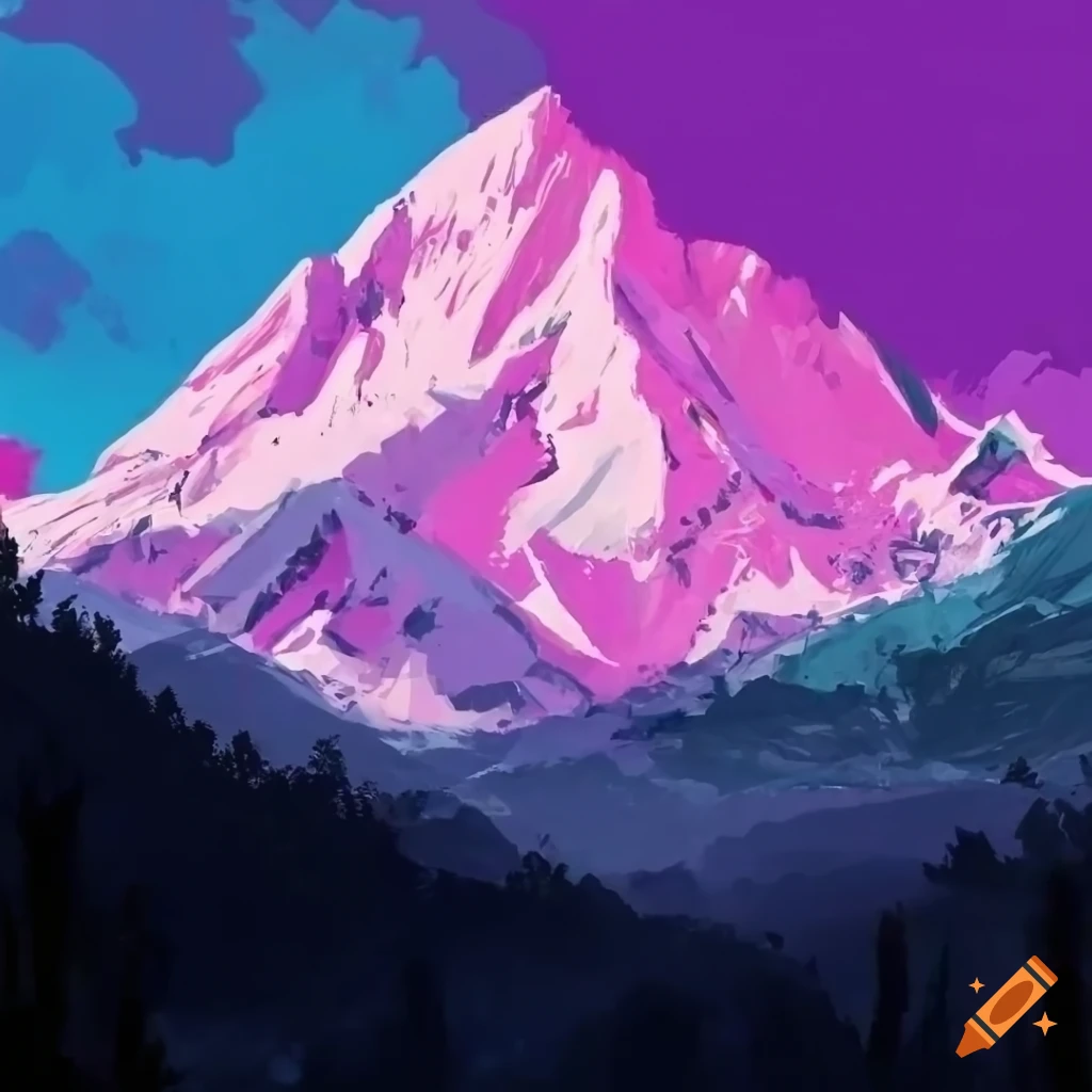 Pink mountains in farcry concept art on Craiyon