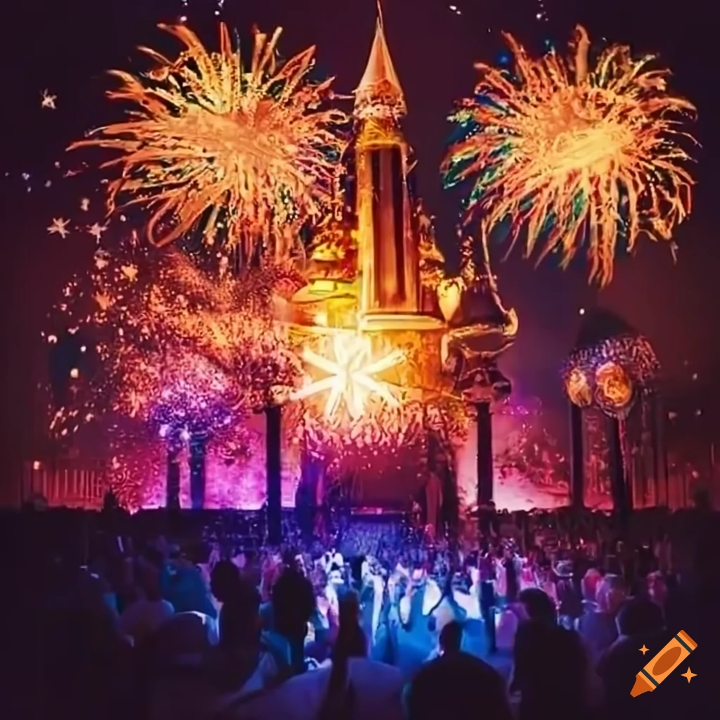 Festive new year party on Craiyon