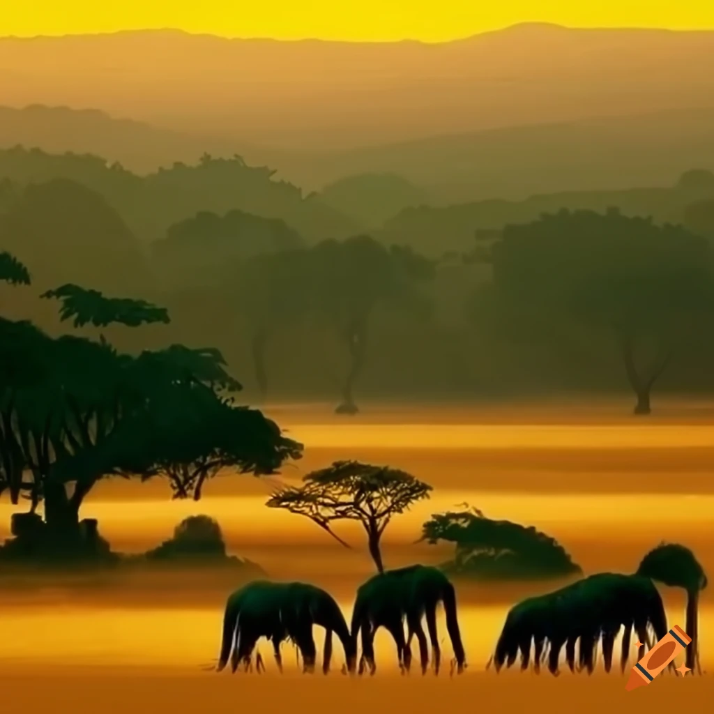 African forest scenery