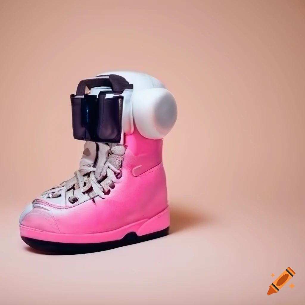 Side view of a bulky astronaut shoe in moon boot style on Craiyon