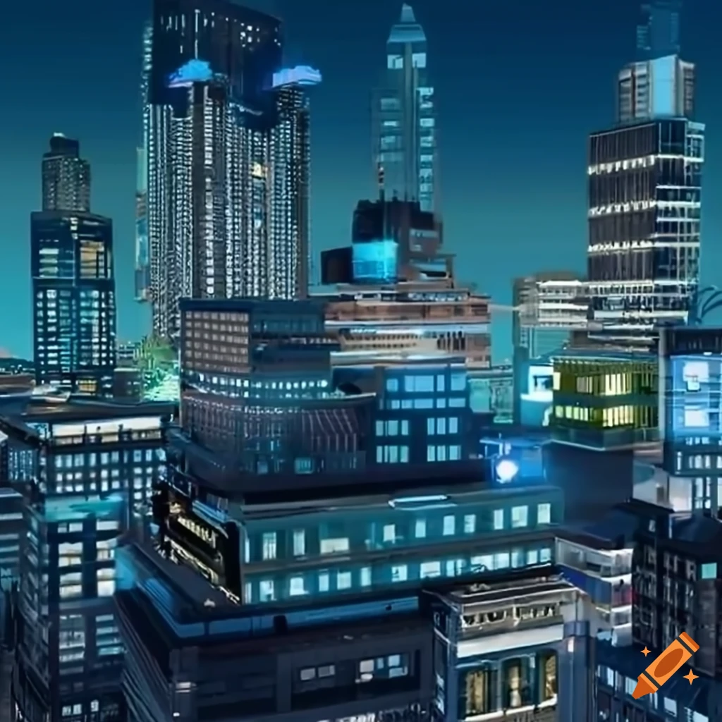 Image of a modern and efficient smart city