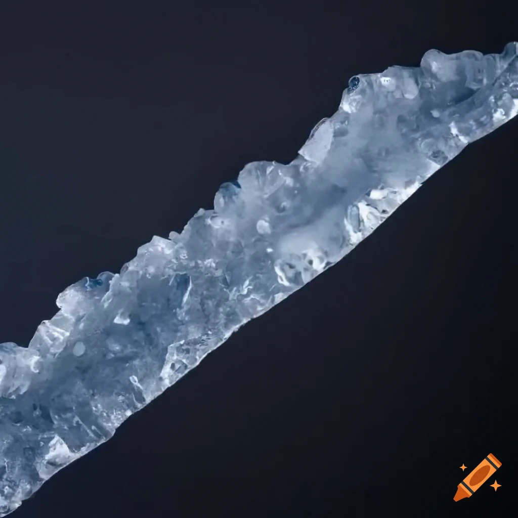 Abstract art of melting ice column on Craiyon