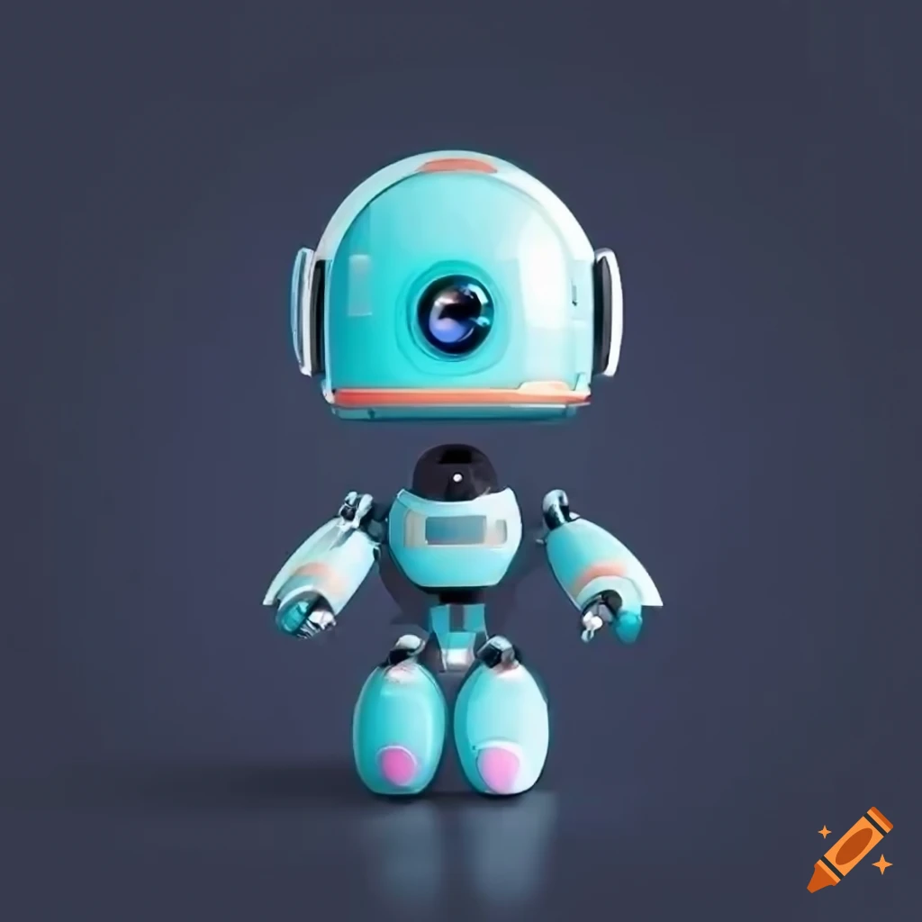 Cute futuristic robot representing the leo zodiac sign on Craiyon