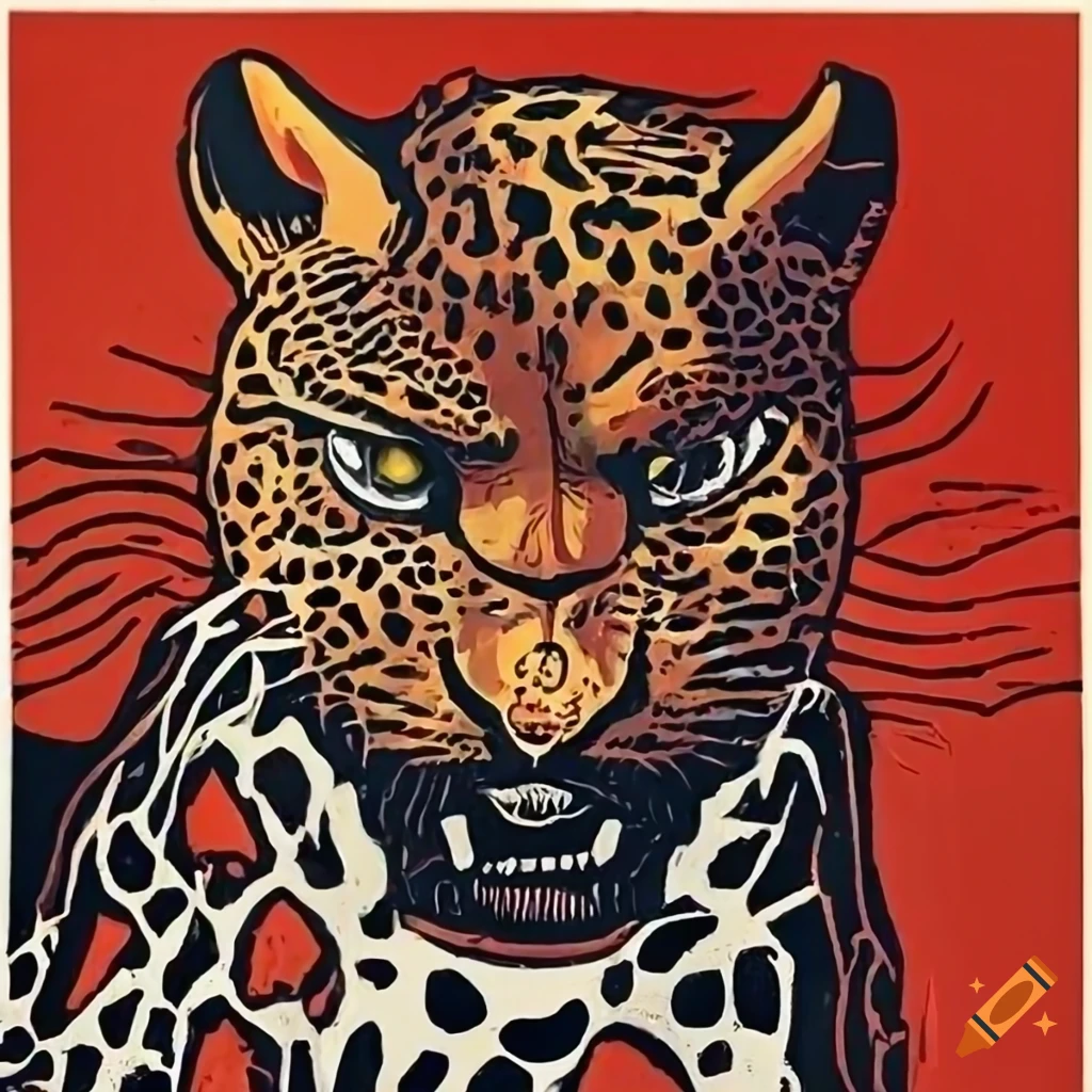 Artwork of a picasso-style jaguar on Craiyon