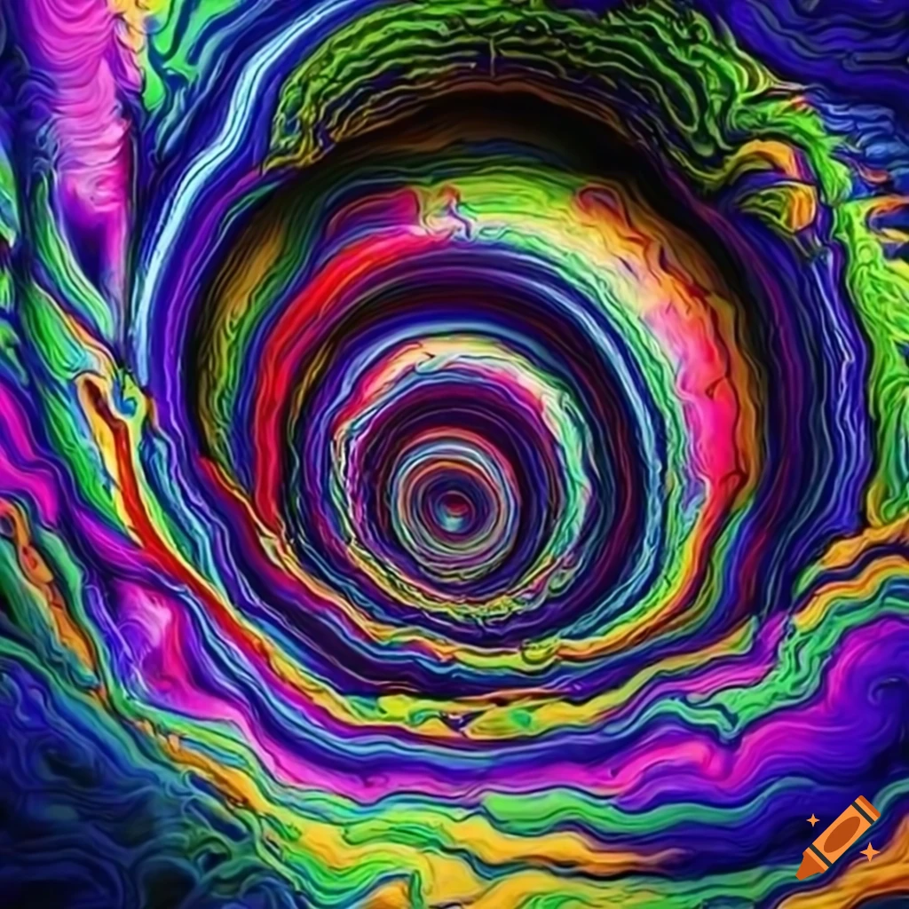 Colorful and vibrant tunnel artwork