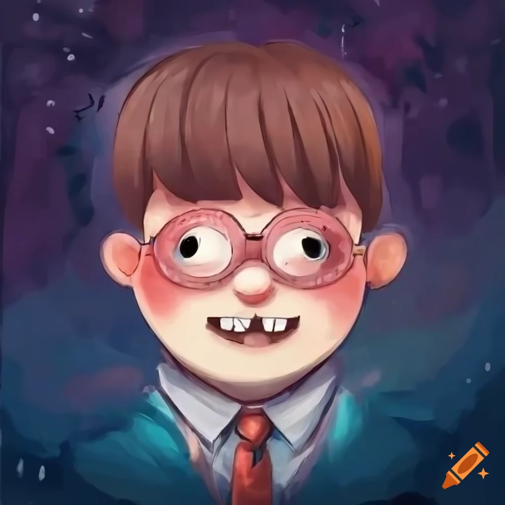 Cute kid version of Soos from Gravity Falls on Craiyon