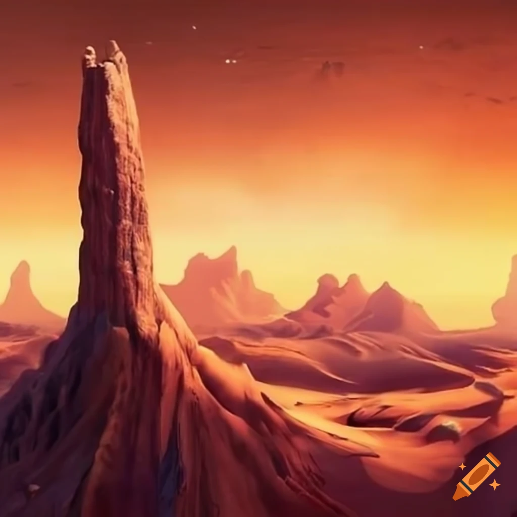 View of a desert precipice