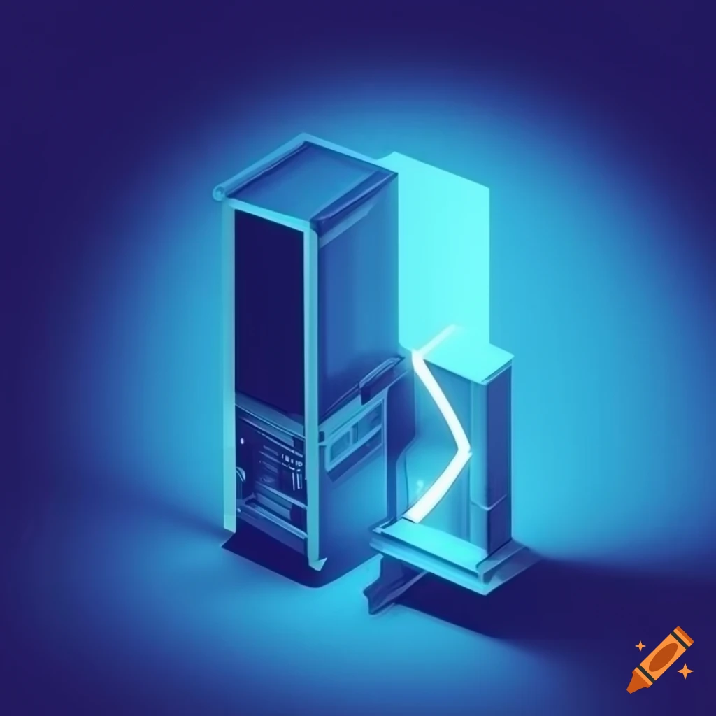 Dark and shiny isometric resume design on Craiyon