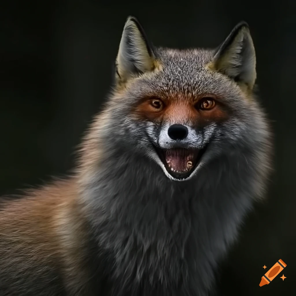 Man walking on the street with a fox on Craiyon