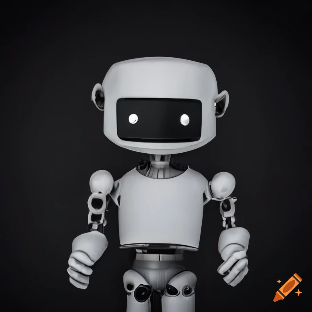 Robot mascot illustration