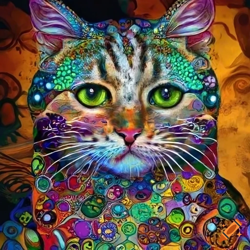 Mandala cat pattern inspired by Klimt on Craiyon