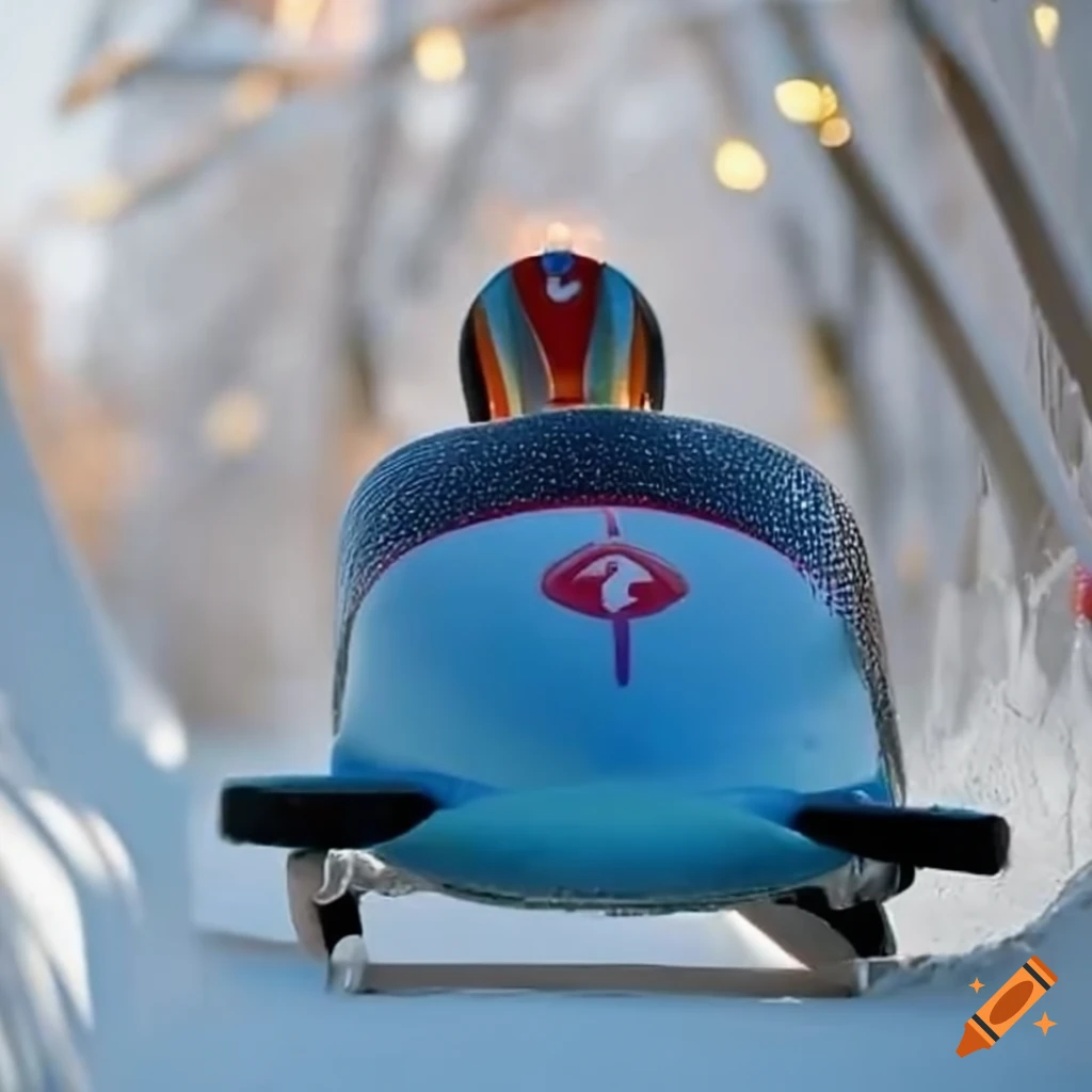 Birthday boy enjoying bobsledding on Craiyon
