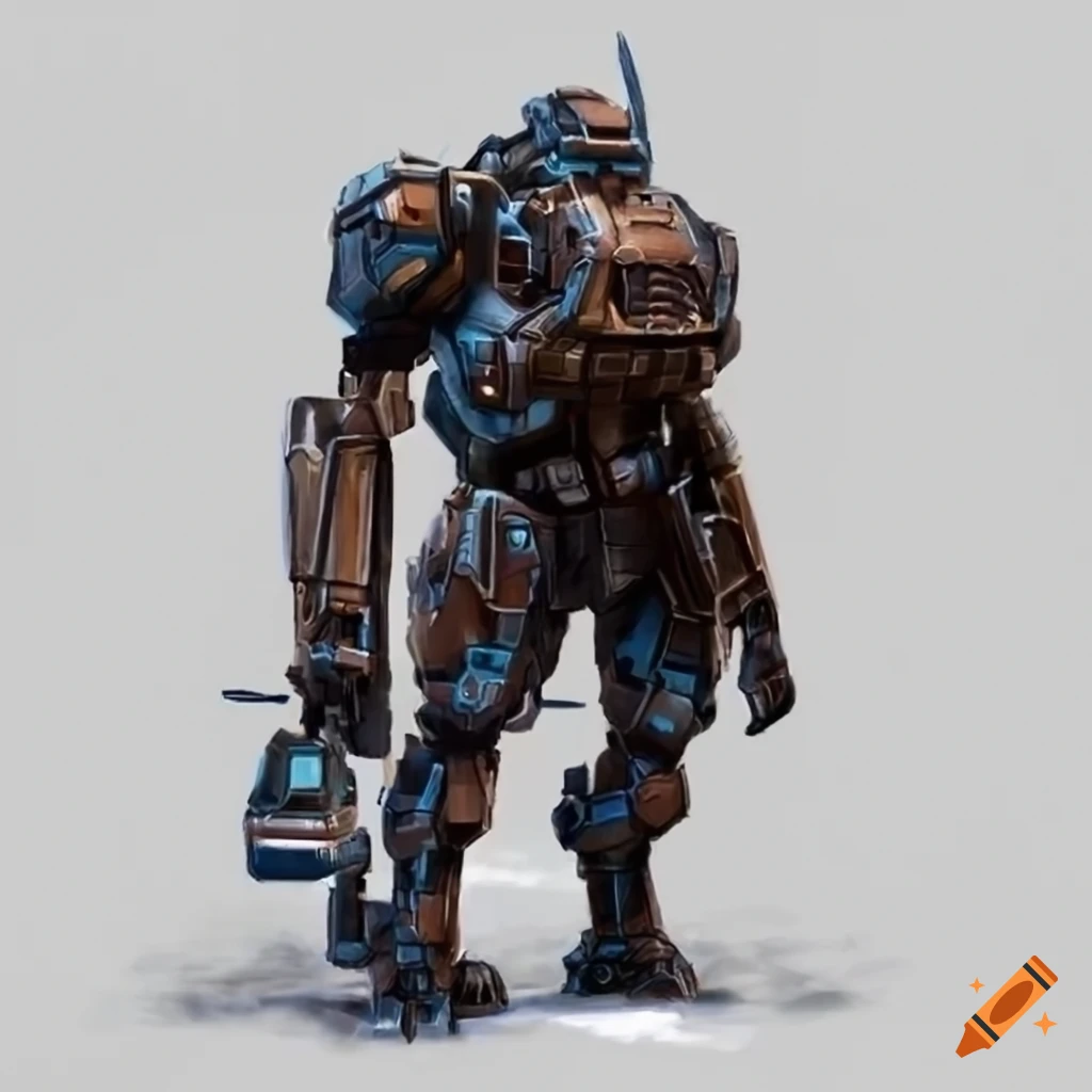 Concept art of mech barbotos on Craiyon
