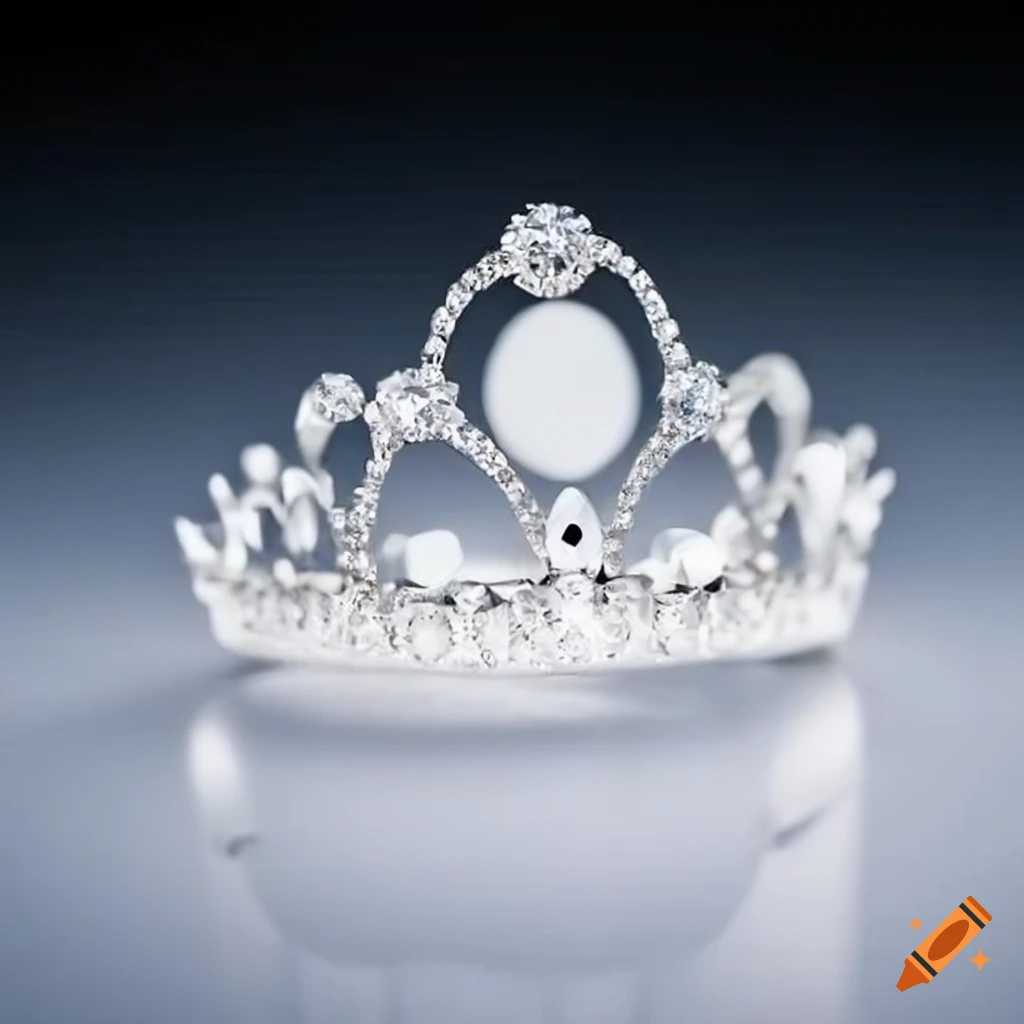 Glittering diamond crown with gemstones