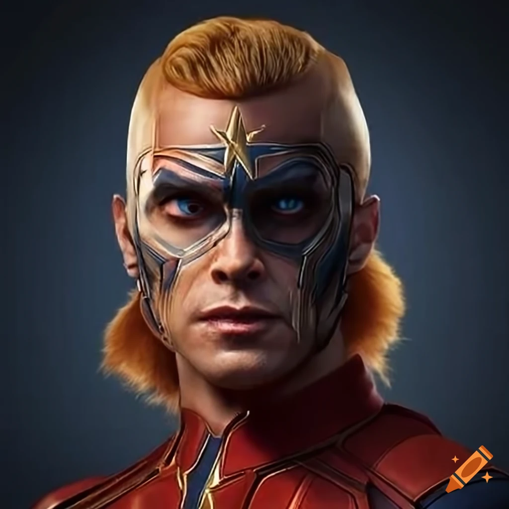 Image of male captain marvel character