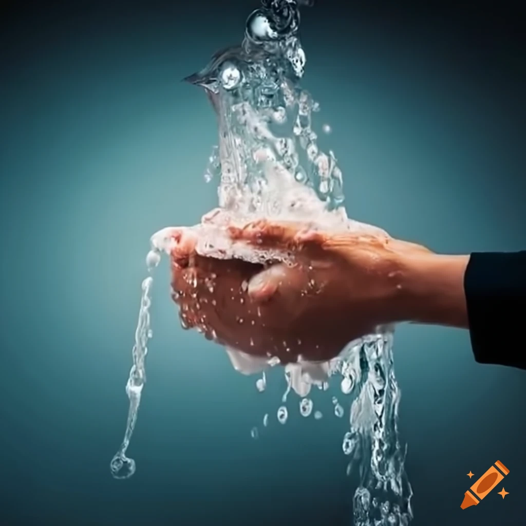 Person washing hands at a tap