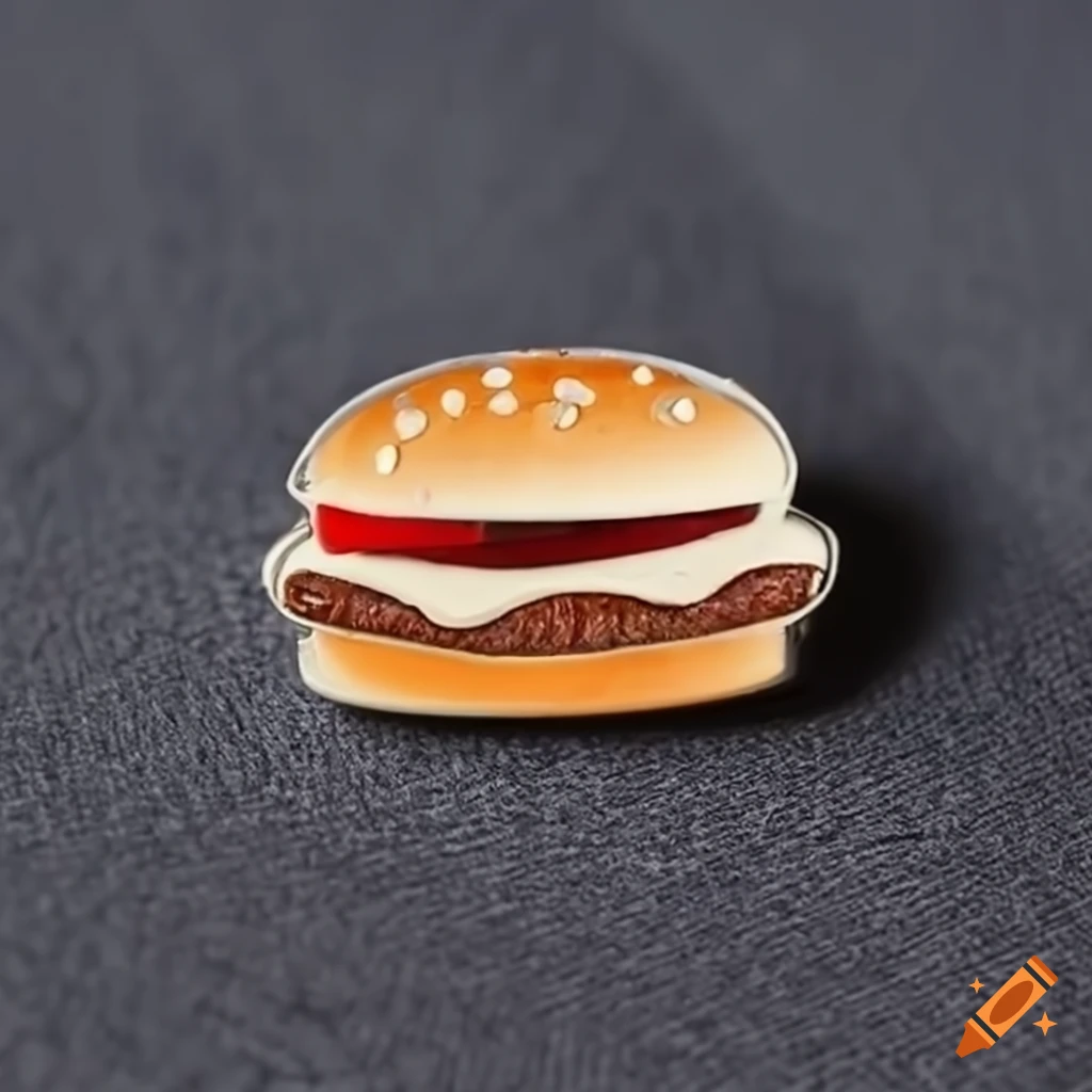 Modern pin design for burger king training program on Craiyon