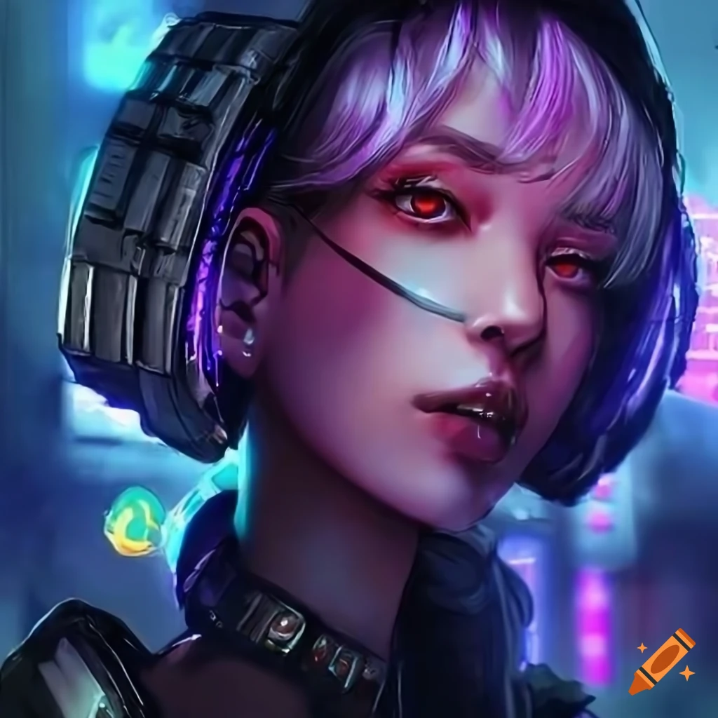 Cyberpunk girls with futuristic style on Craiyon