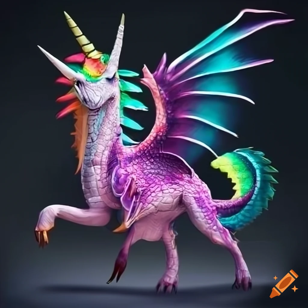 Image of a scaly unicorn dragon