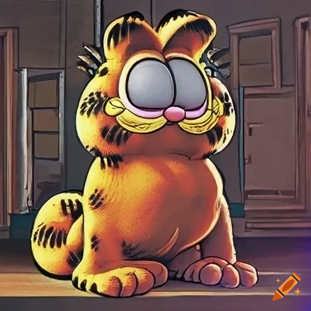 Cover of garfield's prison break graphic novel on Craiyon