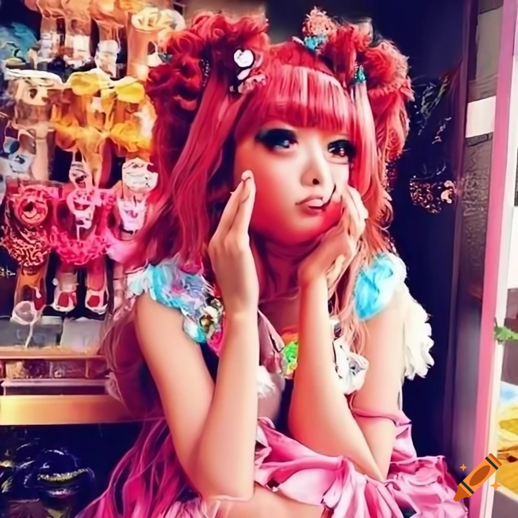 Gyaru lady in harajuku on Craiyon