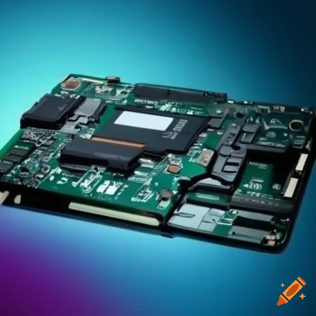 Laptop components on Craiyon