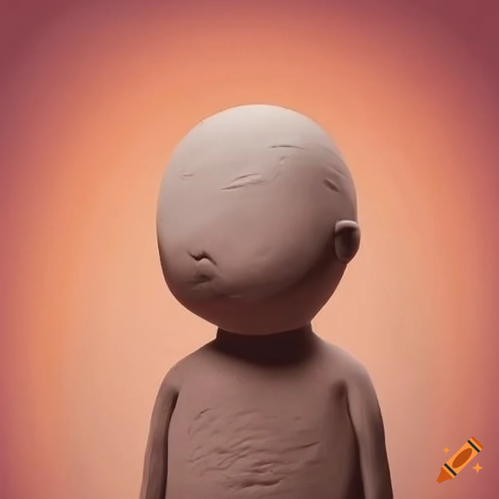 Clay faceless characters having a conversation