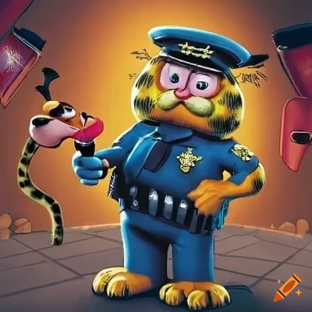 Graphic novel of Garfield and Chester-cheetah in a buddy cop story on ...