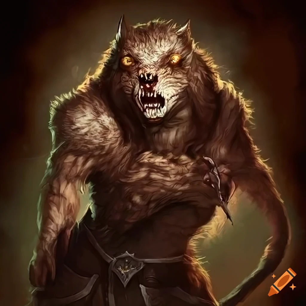 Dungeons & dragons & werewolves cover art on Craiyon