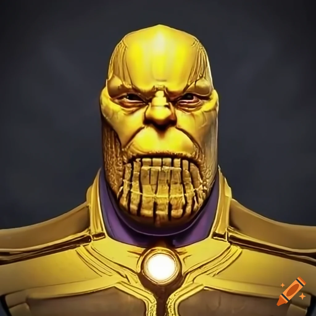 Yellow thanos with cigar on Craiyon