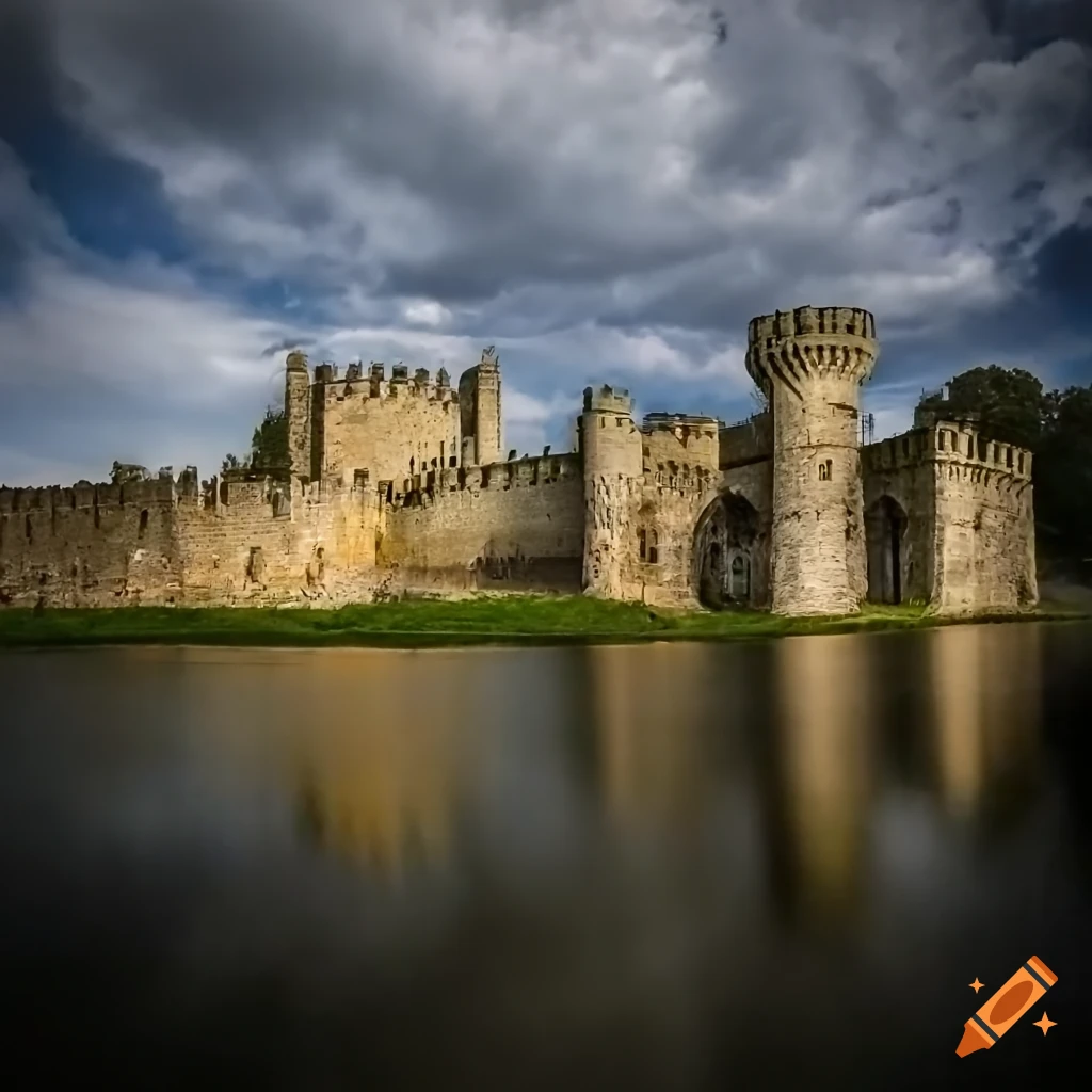 Detailed photograph of an ancient gothic castle on Craiyon