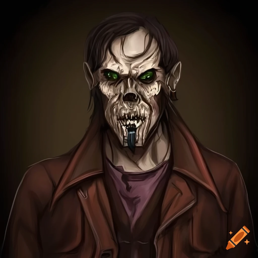Illustration of a badass undead greaser on Craiyon