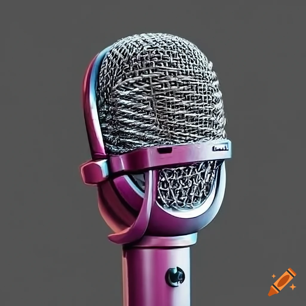 Robot microphone on Craiyon