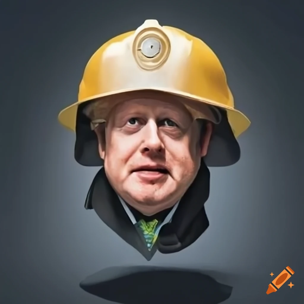 Boris johnson wearing a fireman helmet on Craiyon
