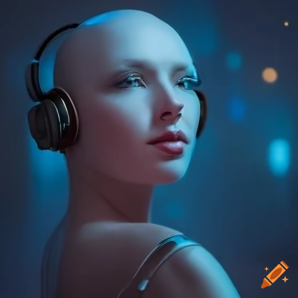 Hyperrealistic illustration of a futuristic space-princess with ...