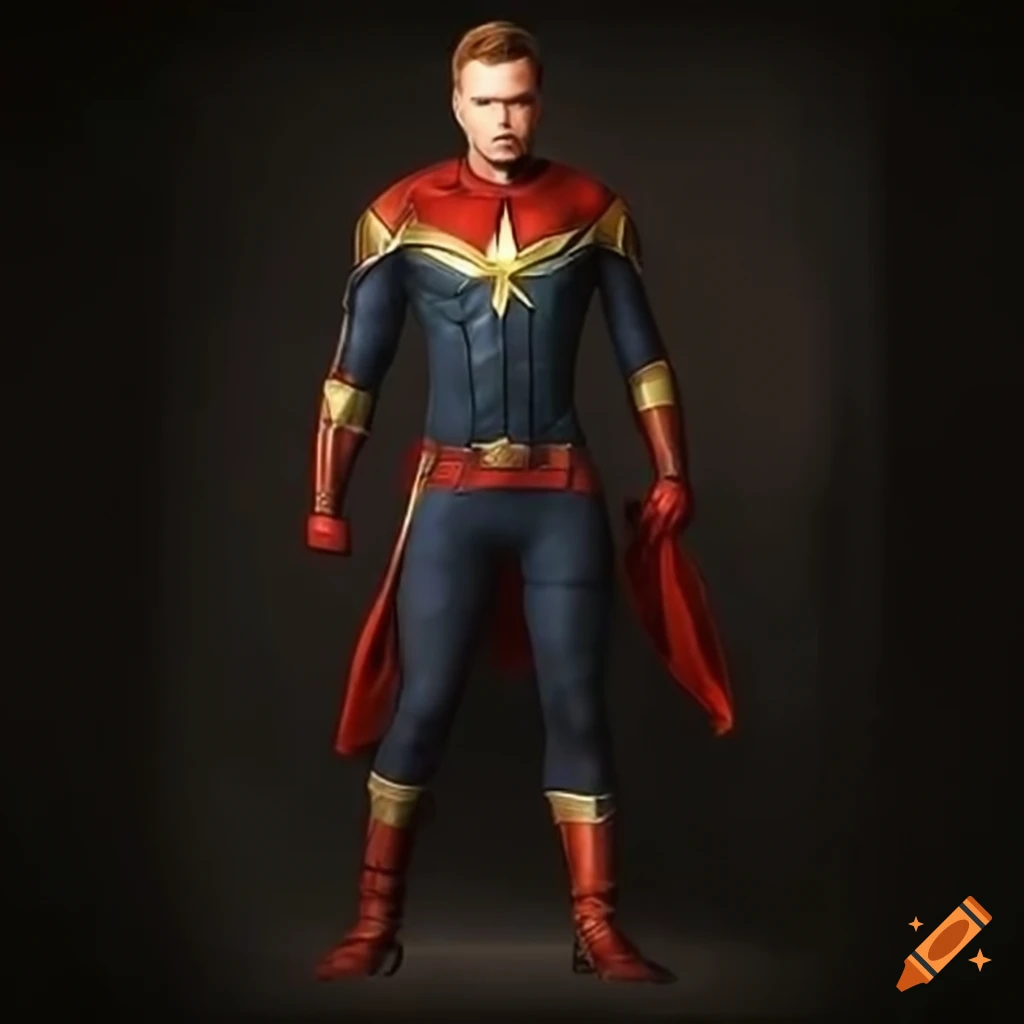 Image of male captain marvel character