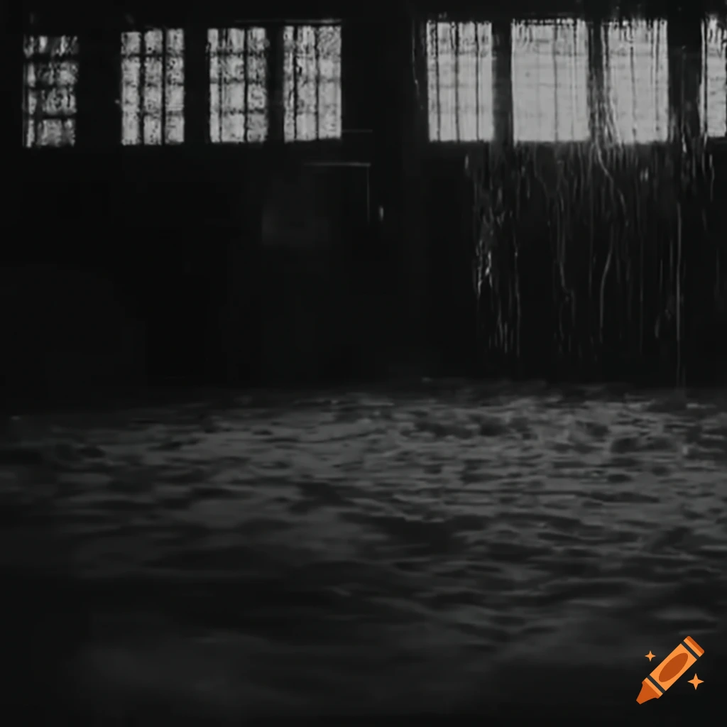 Weirdcore object floating outside a barn on Craiyon