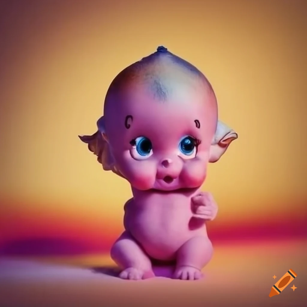 Colorful artwork of adorable kewpie babies on Craiyon
