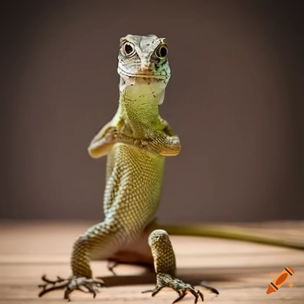 Lizard standing up
