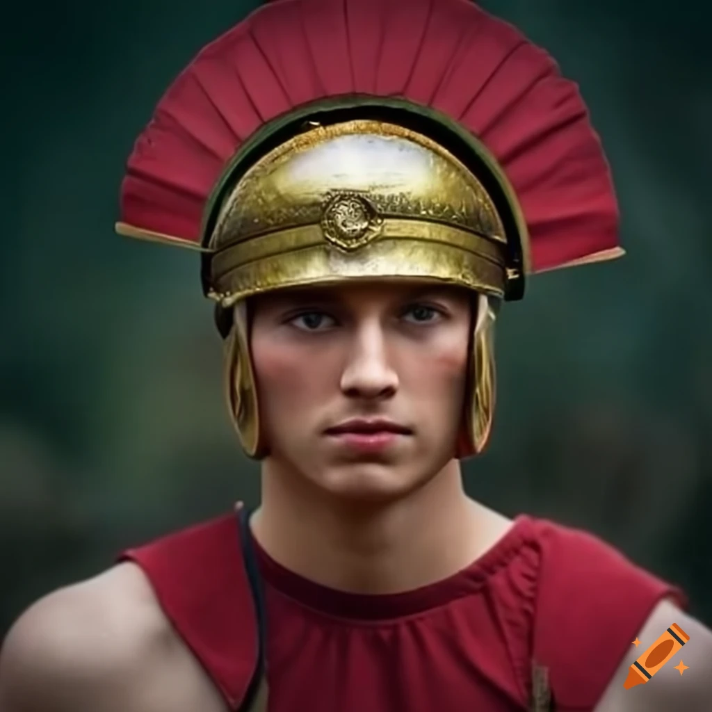 Portrait of a young roman legionnaire on Craiyon