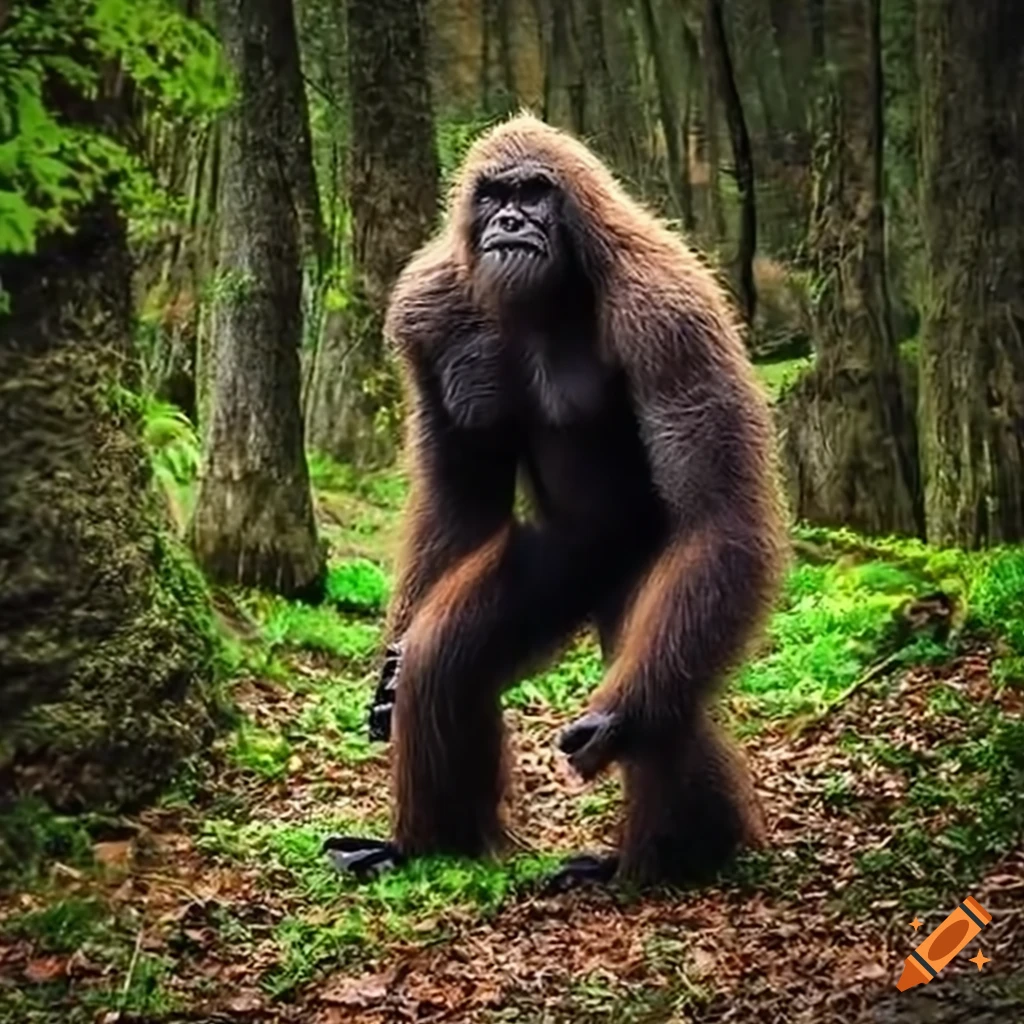 Illustration of bigfoot on Craiyon