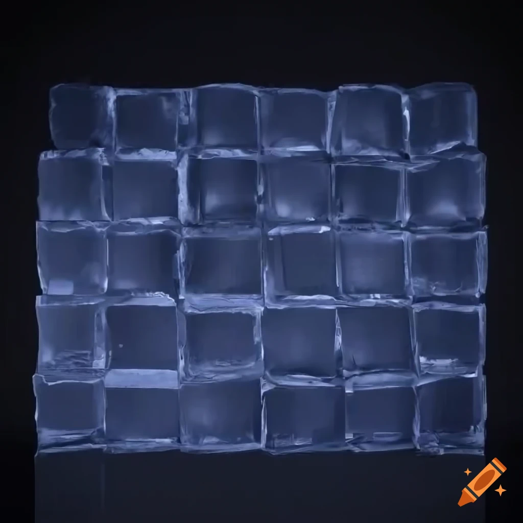 2d ice block wall in a video game on Craiyon